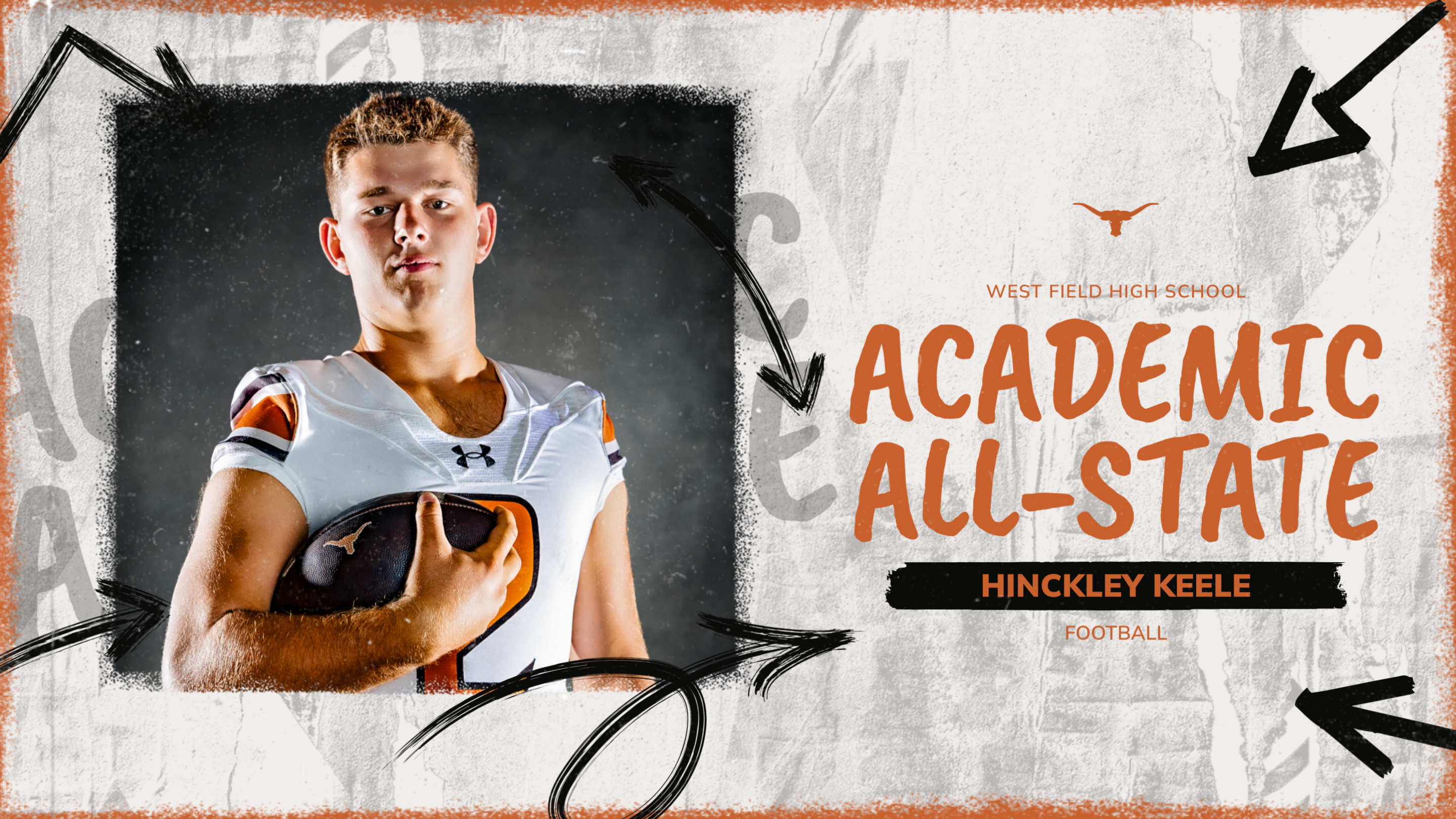 Keele Earns Academic All-State Honors for Longhorn Football