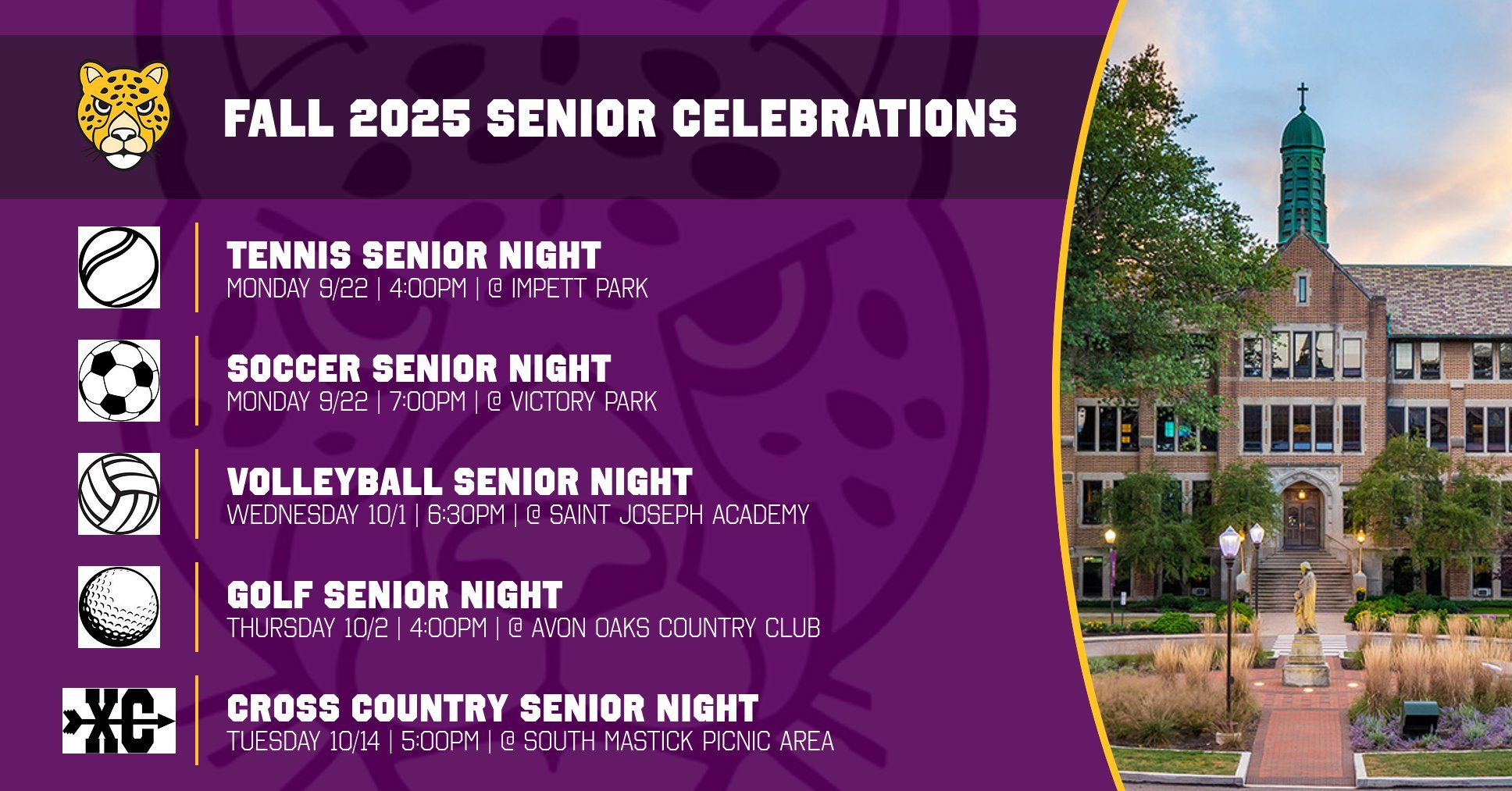 Fall 2025 Senior Night Celebrations - Saint Joseph Academy