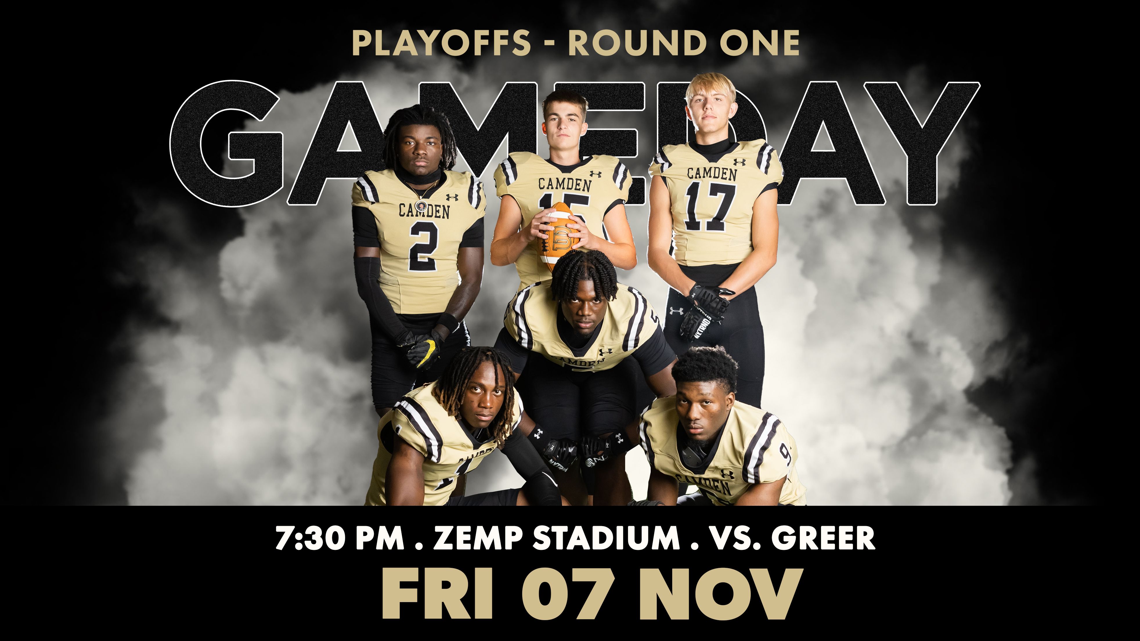 IT'S GAME DAY IN CAMDEN! VARSITY FOOTBALL HOSTS THE YELLOW JACKETS OF ...