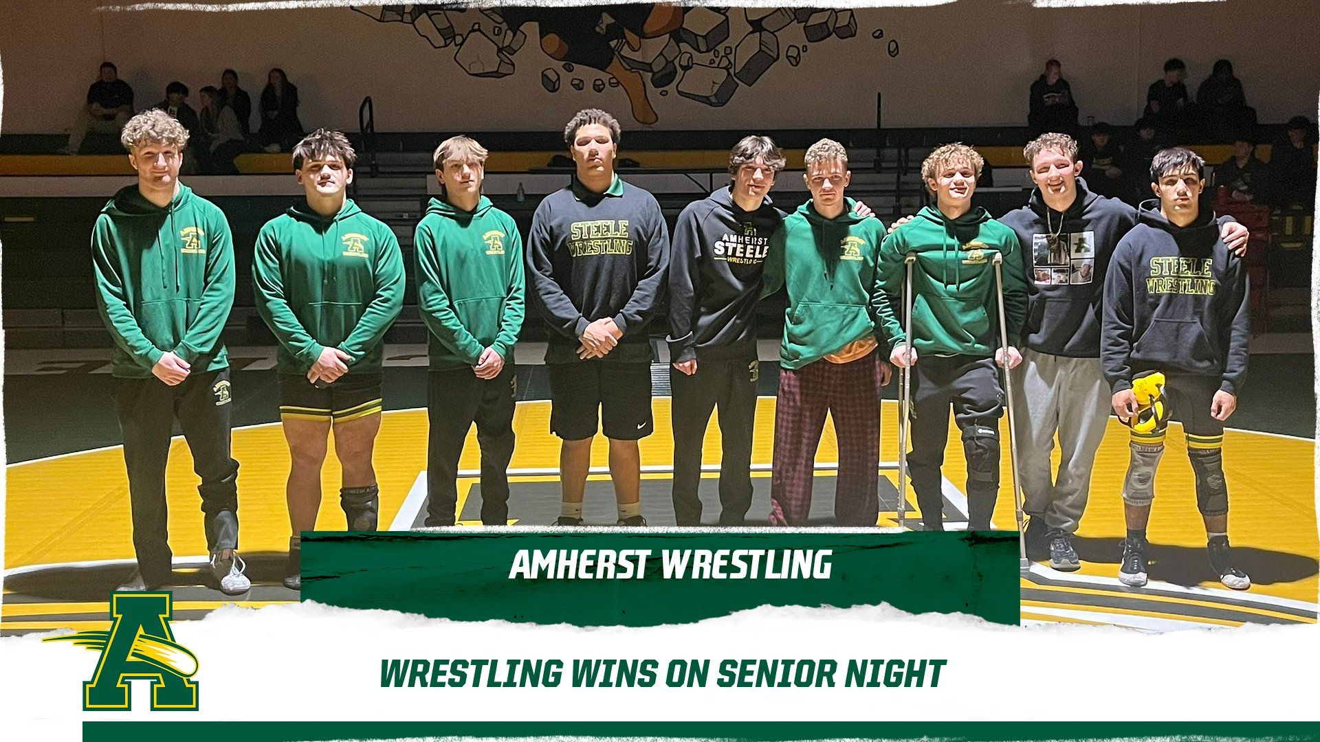Wrestling Wins On Senior Night - Amherst Steele High School