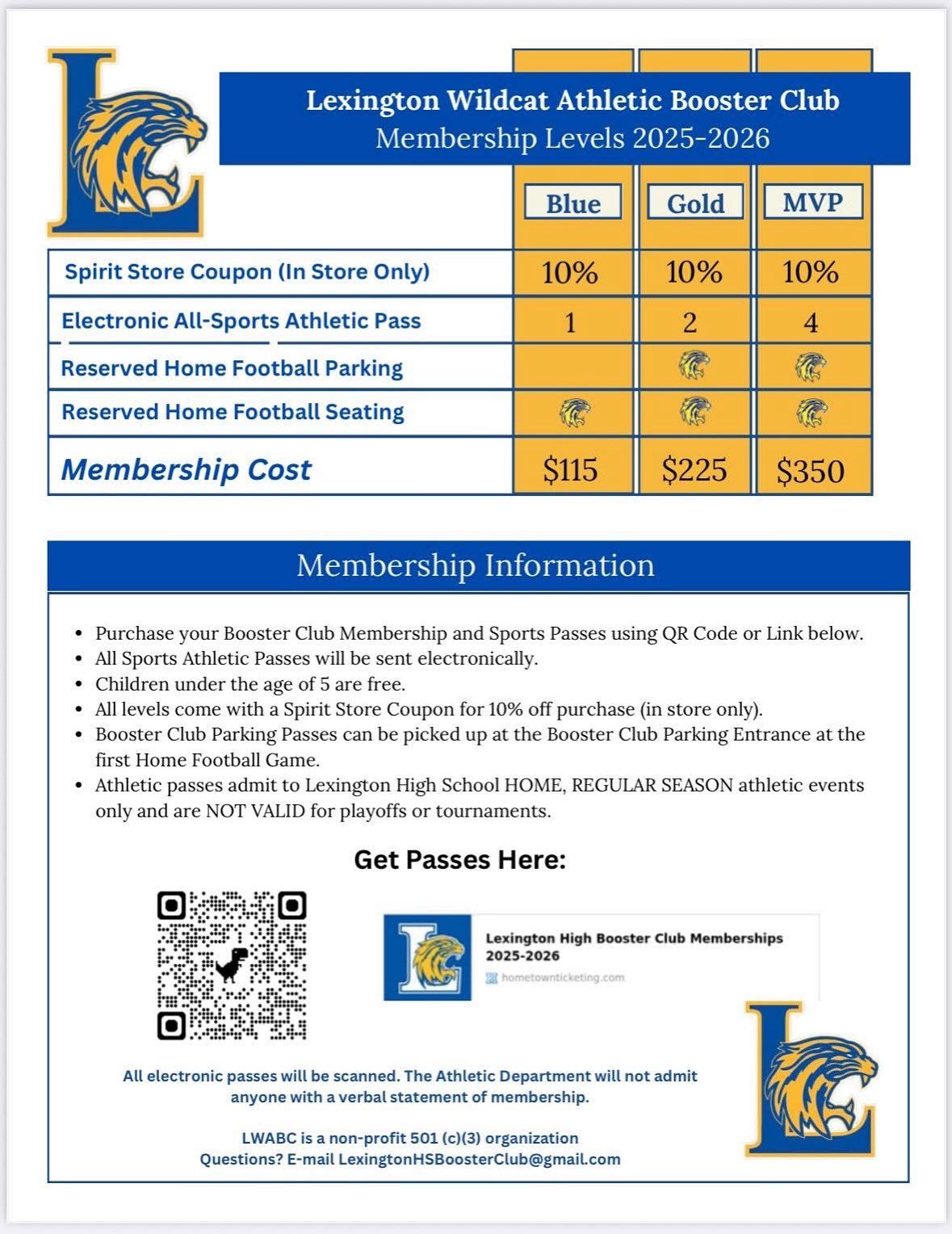 Booster Club Memberships