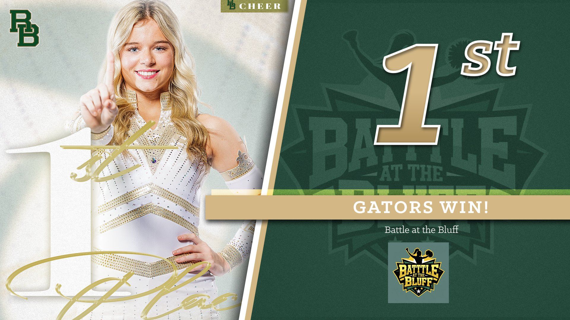 Cheer: Gators Varsity and JV Win Battle at the Bluff - River Bluff