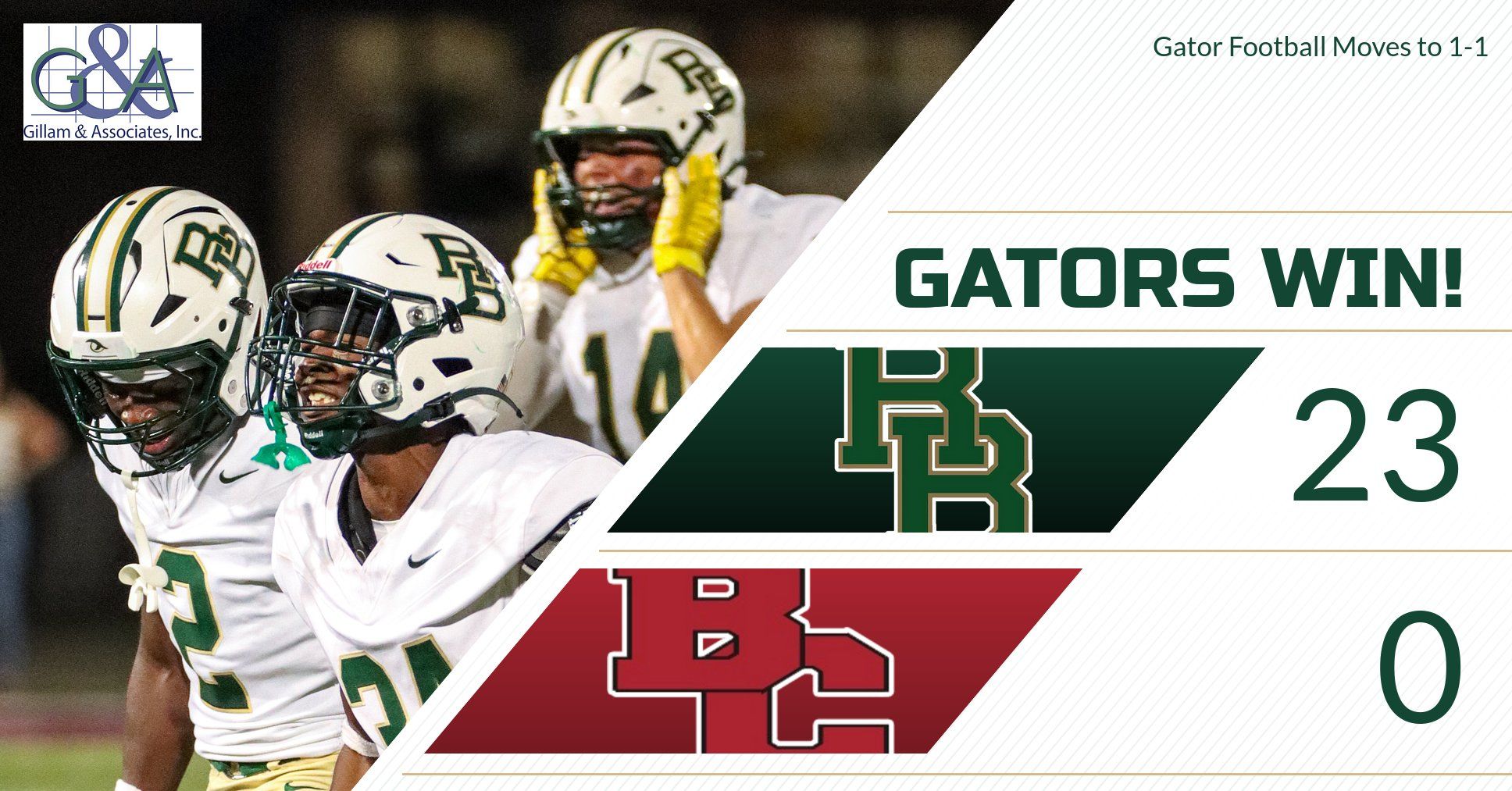 Football: Gators Bounce Back Big, Blank B-C 23-0 - River Bluff