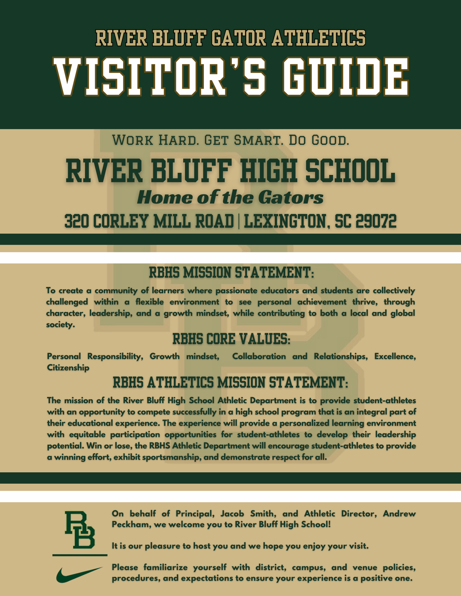 River Bluff Athletics Visitors' Guide - River Bluff