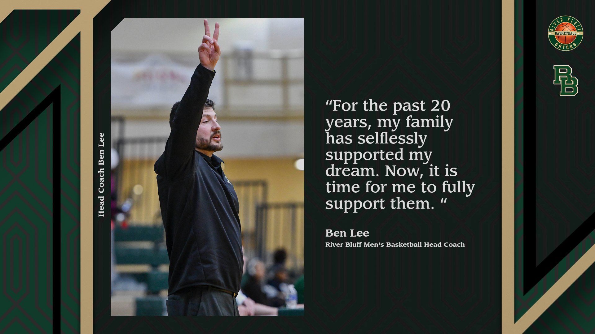 Men's Basketball: Ben Lee Stepping Down as Gators' Head Coach - River Bluff