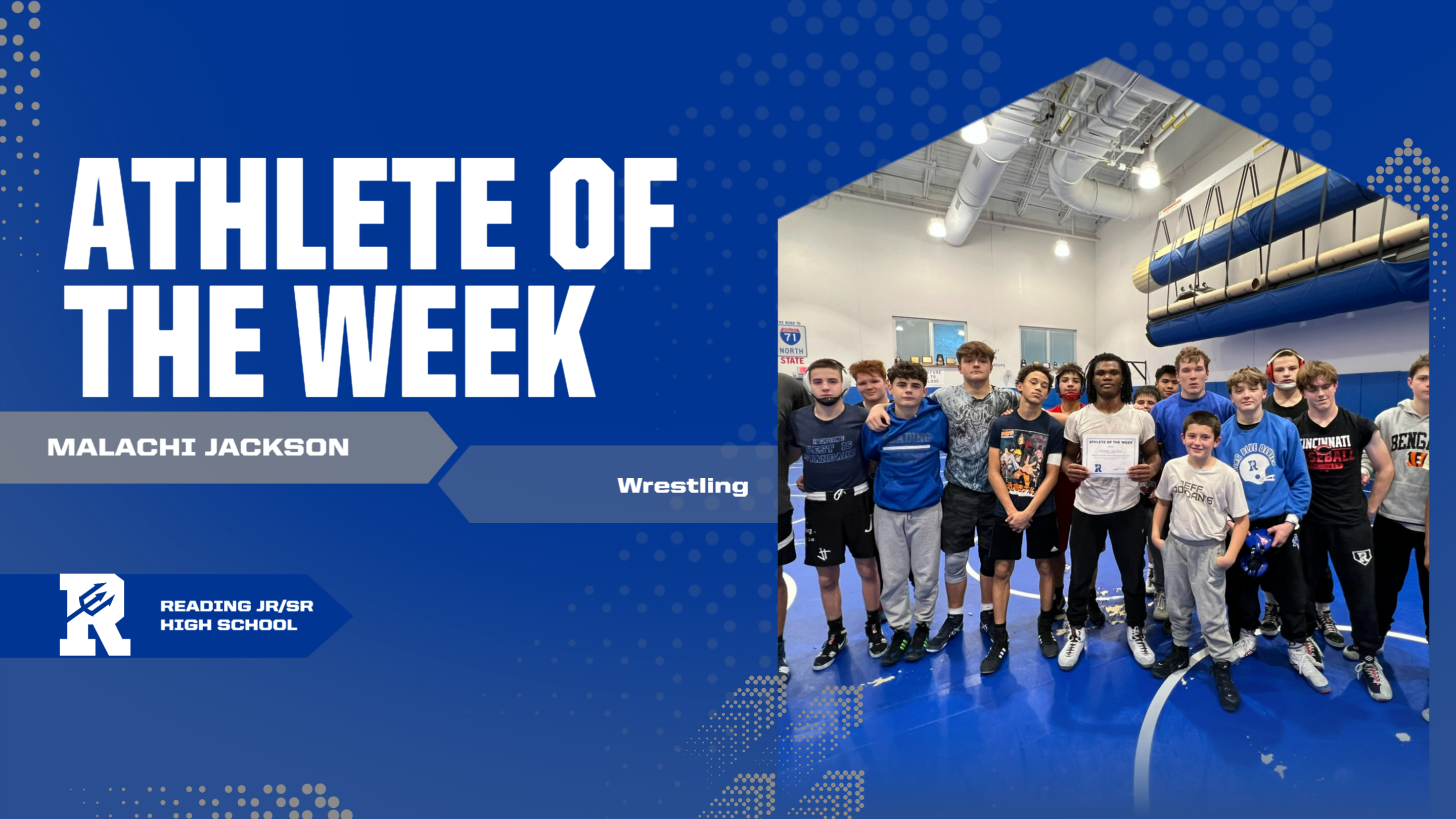 Malachi Jackson Named Athlete of the Week - Reading Jr/Sr High School