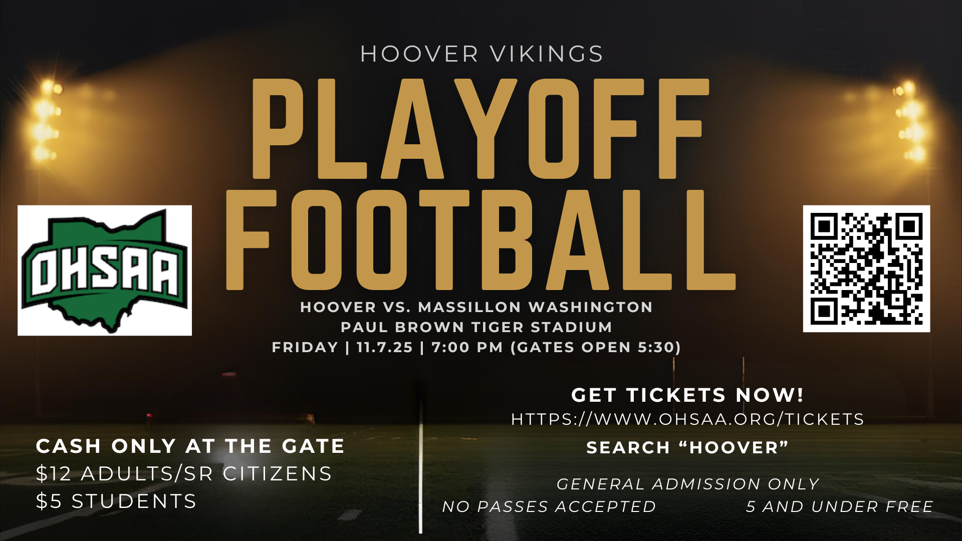 HOOVER VIKINGS PLAYOFF FOOTBALL - Hoover High School