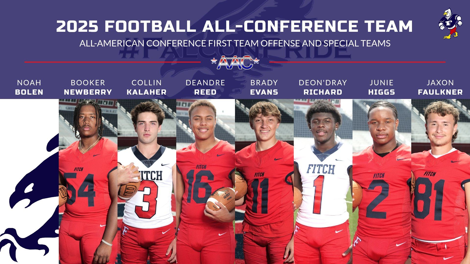 Falcons Put 21 on All-AAC Football Team - Austintown Fitch