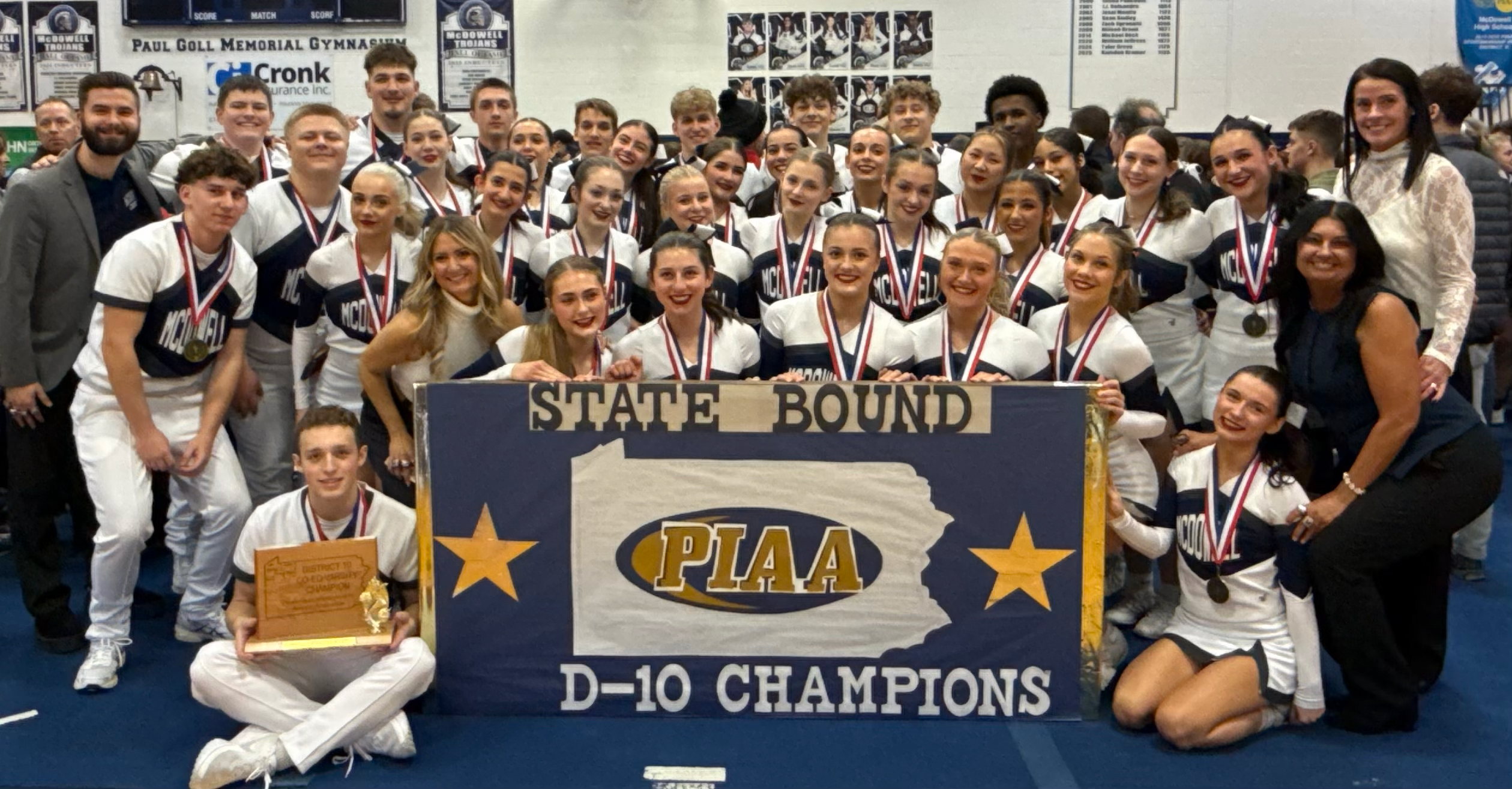 Competitive Cheer Wins District Title - McDowell High School